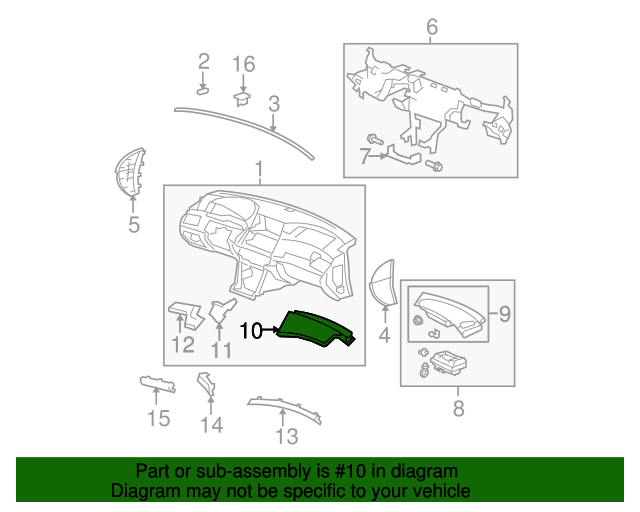 77104-TA0-A00ZB - Pad, Passenger Middle *NH597L* (Dark Atlas Gray) 2008 ...