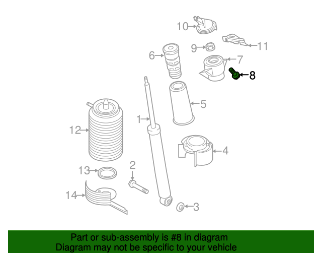 N-910-661-01 - Shock Mount Bolt 2000-2023 Audi | Audi OEM Parts