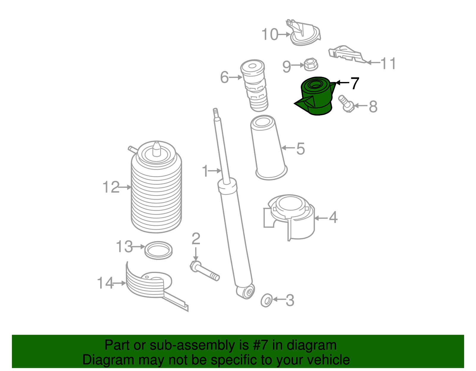 4G0-513-353-C - Shock Mount 2012-2018 Audi | Audi OEM Parts