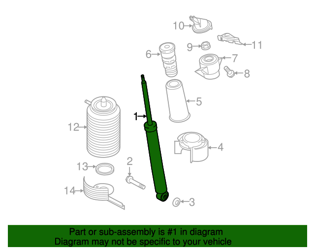 4G0-616-031-AE - Shock Absorber 2012-2018 Audi | Audi OEM Parts