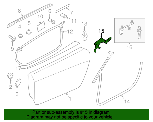 427-831-721 - Inner Seal 2011-2015 Audi R8 | Audi OEM Parts
