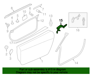 427-831-721 - Inner Seal 2011-2015 Audi R8 | Audi OEM Parts
