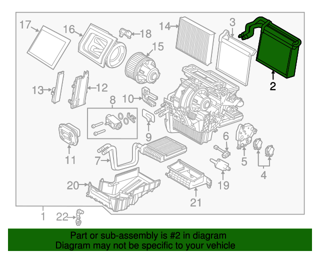 2012-2018 Ford Evaporator Core CV6Z-19850-B | QuirkParts