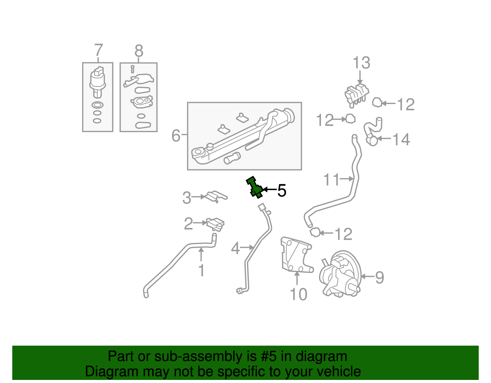 Genuine OEM Ford Part - Exhaust Gas Re-Circulation (Egr) Pressure ...