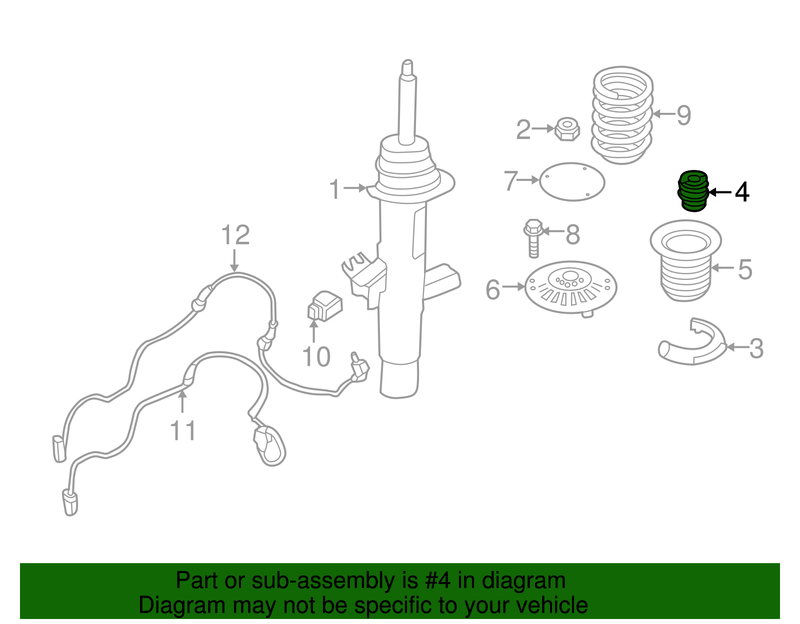 31336858241 - 2014-2024 BMW Strut Bumper (31-33-6-858-241) | BMW of ...