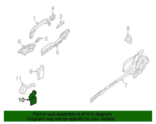 80400-JN00A - Hinge 2009-2020 Nissan | Nissan Parts & Accessories Online