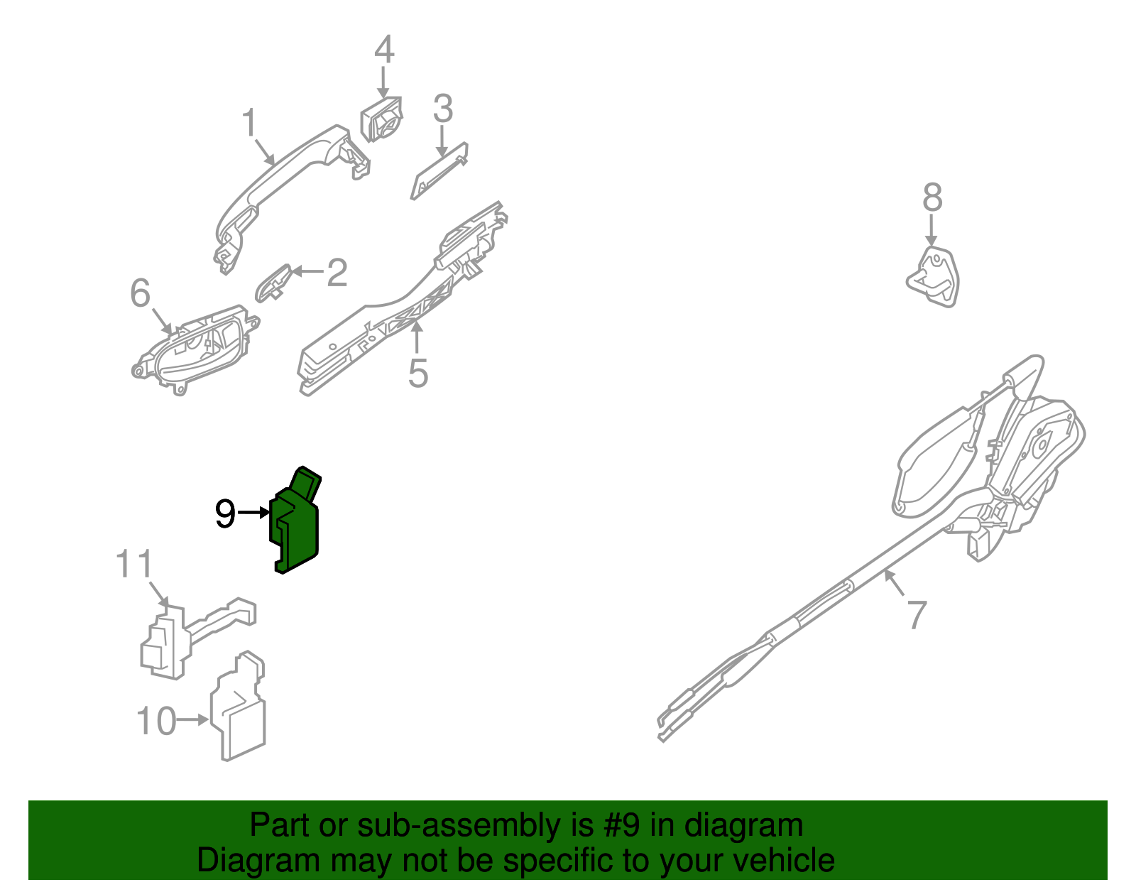 82400-9N00A - 2009-2015 Nissan - Upper Hinge | Anicra Nissan Parts