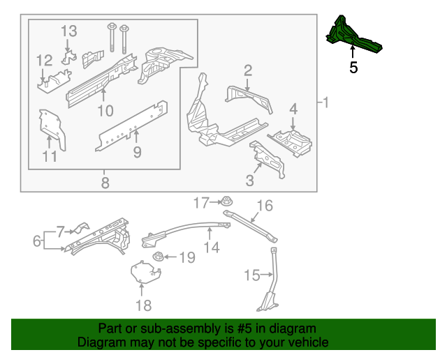 2016-2019 Mazda MX-5 Miata Rear Reinforced - Passenger Side (RH) N243 ...