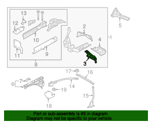 2016-2019 Mazda MX-5 Miata Reinforcement - Driver's Side (LH) N243-54 ...
