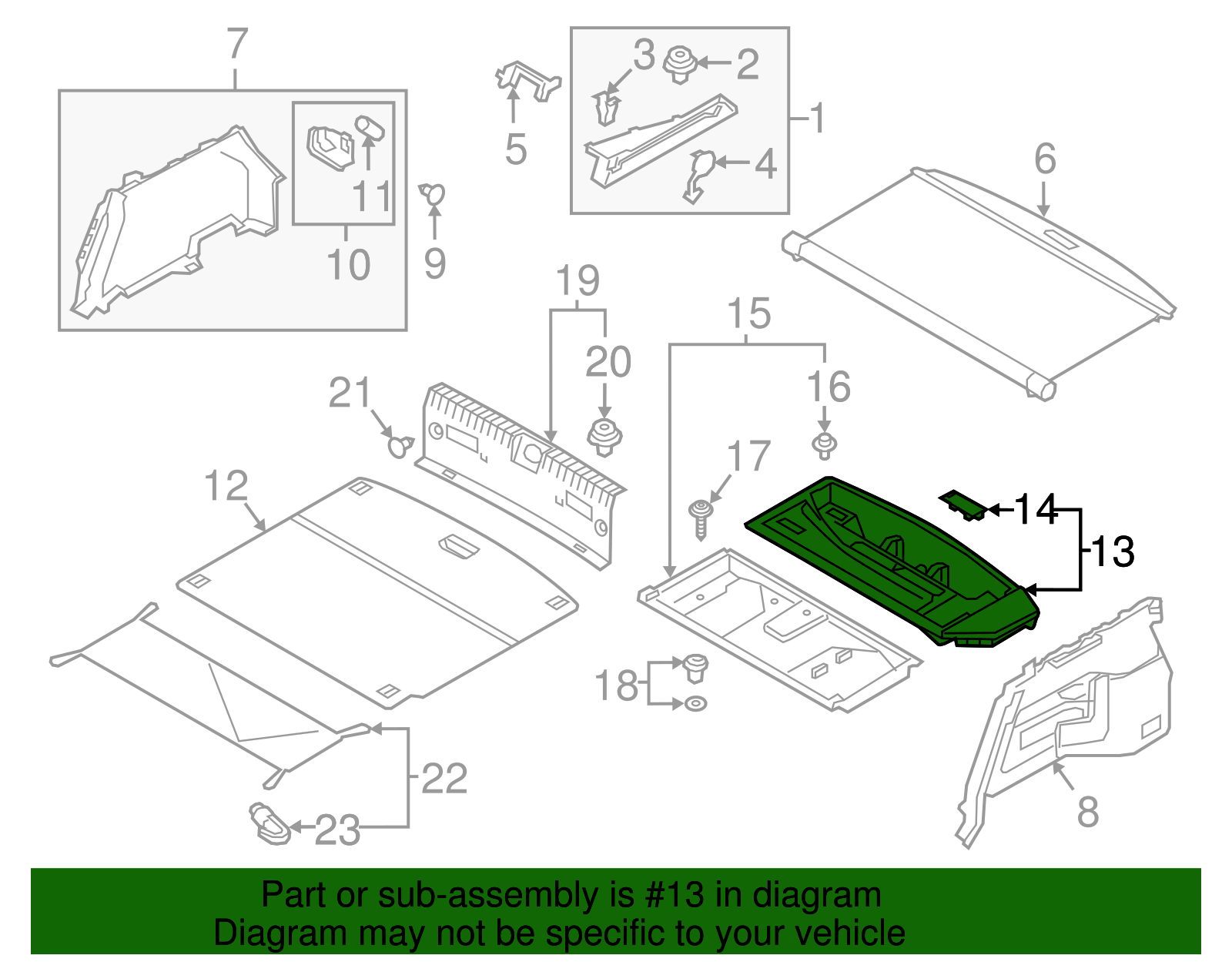 85755-G7100-T9Y - Trunk Floor Storage Box - 2017-2019 Hyundai Ioniq ...