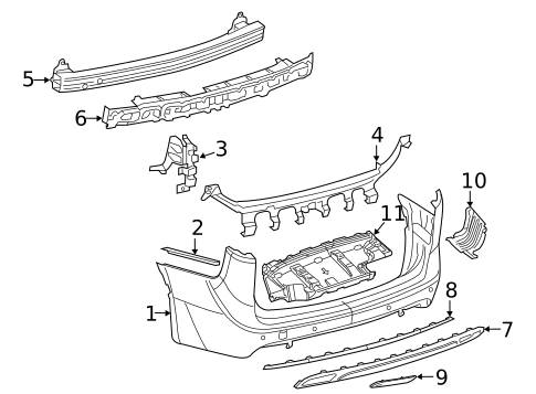 Bumper & Components - Rear for 2019 Chrysler Pacifica | Mopar Parts Canada