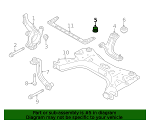 54560-9AM0A - Lower Control Arm Front Bushing 2013-2019 Nissan NV200 ...
