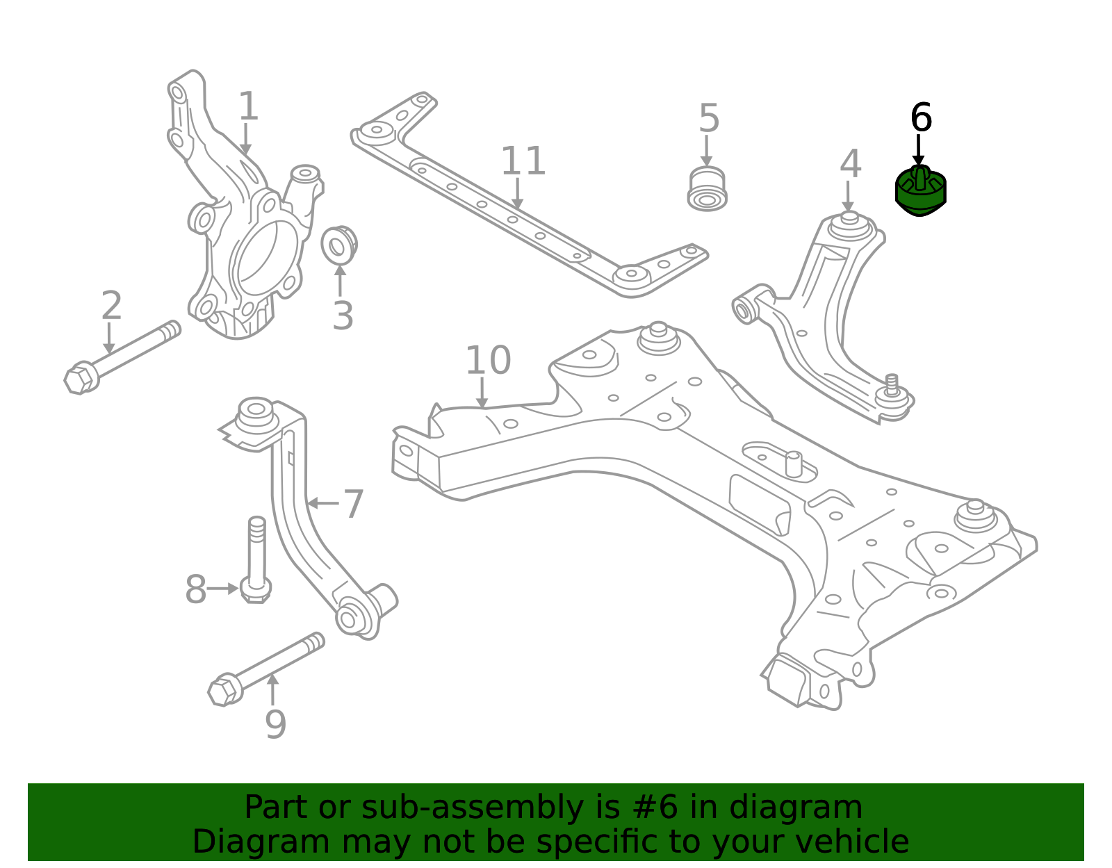 2013-2019 Nissan NV200 Lower Control Arm Rear Bushing 54570-3DA2A | My ...