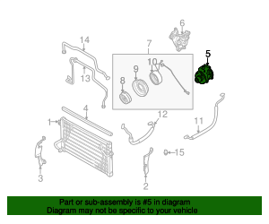 2001-2006 Mitsubishi Montero Compressor Assembly MR500877 | QuirkParts