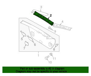 67939-21020-B0 - Liftgate Trim - 2005-2010 Scion tC | OEM Genuine ...