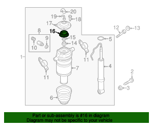 2011-2018 Porsche Cayenne Shock Mount 958-343-018-20 | Sunset Porsche Parts