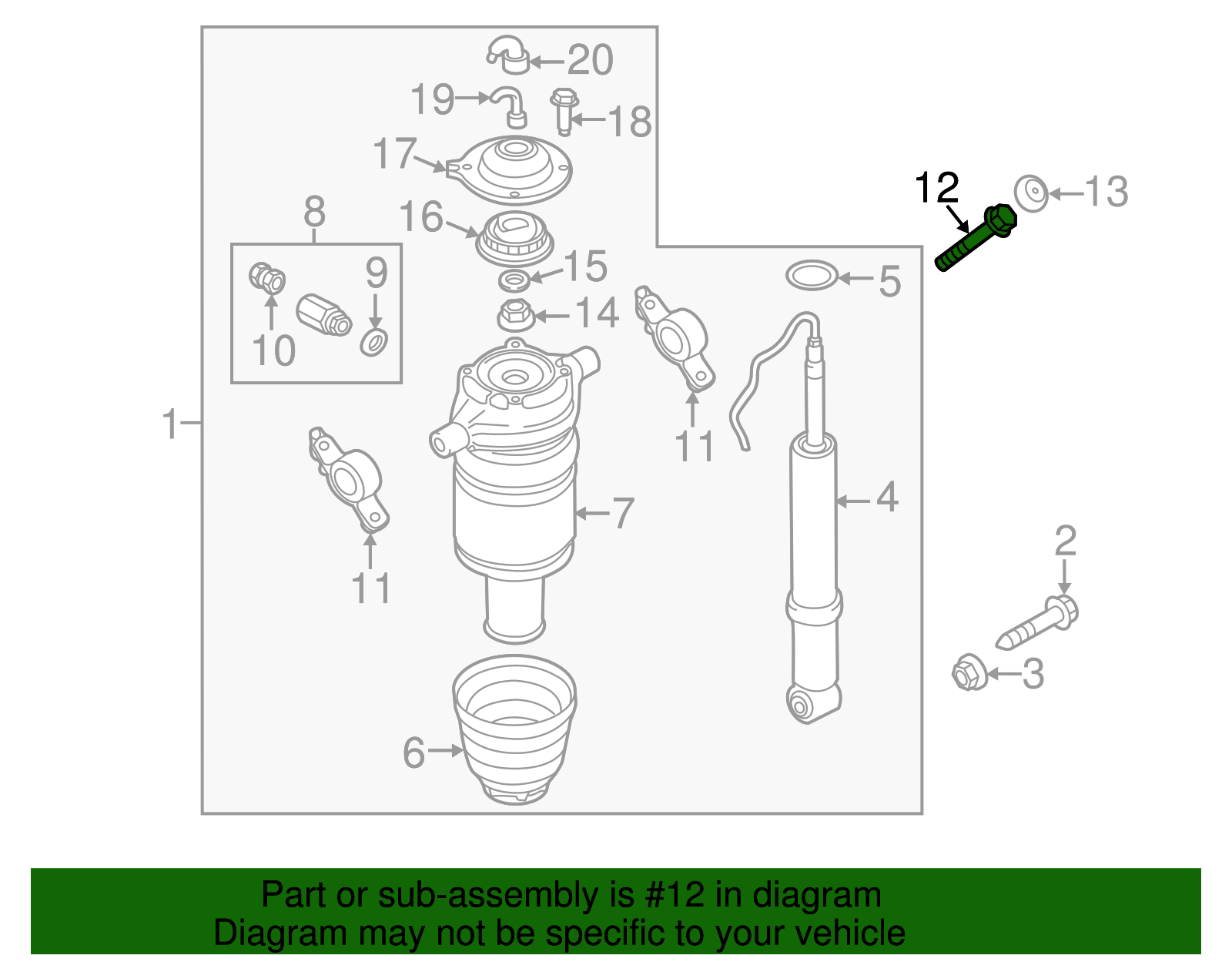 2011-2018 Porsche Cayenne Upper Mount Bolt WHT-003-791 | OEM Parts Online