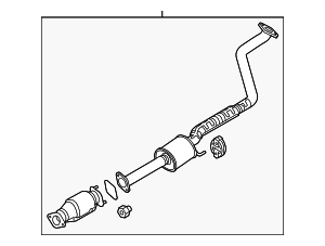 28600-A7300 - Center Muffler - 2014-2016 Kia Forte | Kia Auto Parts