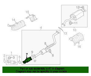 28950-2E130 - Catalytic Converter - 2013-2016 Kia Forte | World Kia