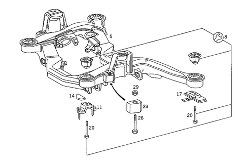 Front Subframe for 1995 Mercedes-Benz S 420 | Mercedes-Benz USA Parts