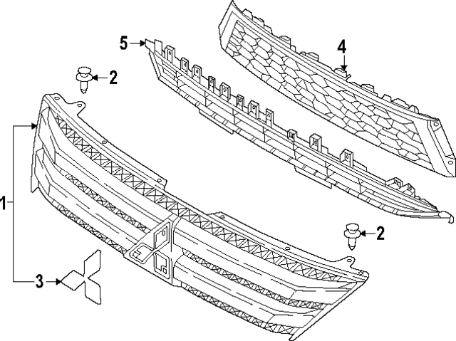 2022-2024 Mitsubishi Eclipse Cross Upper Grille 7450B540 | Mitsubishi ...