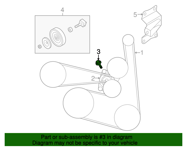 081A8-8501A - Belt Tensioner Bolt 2005-2019 Nissan Frontier | Nissan ...