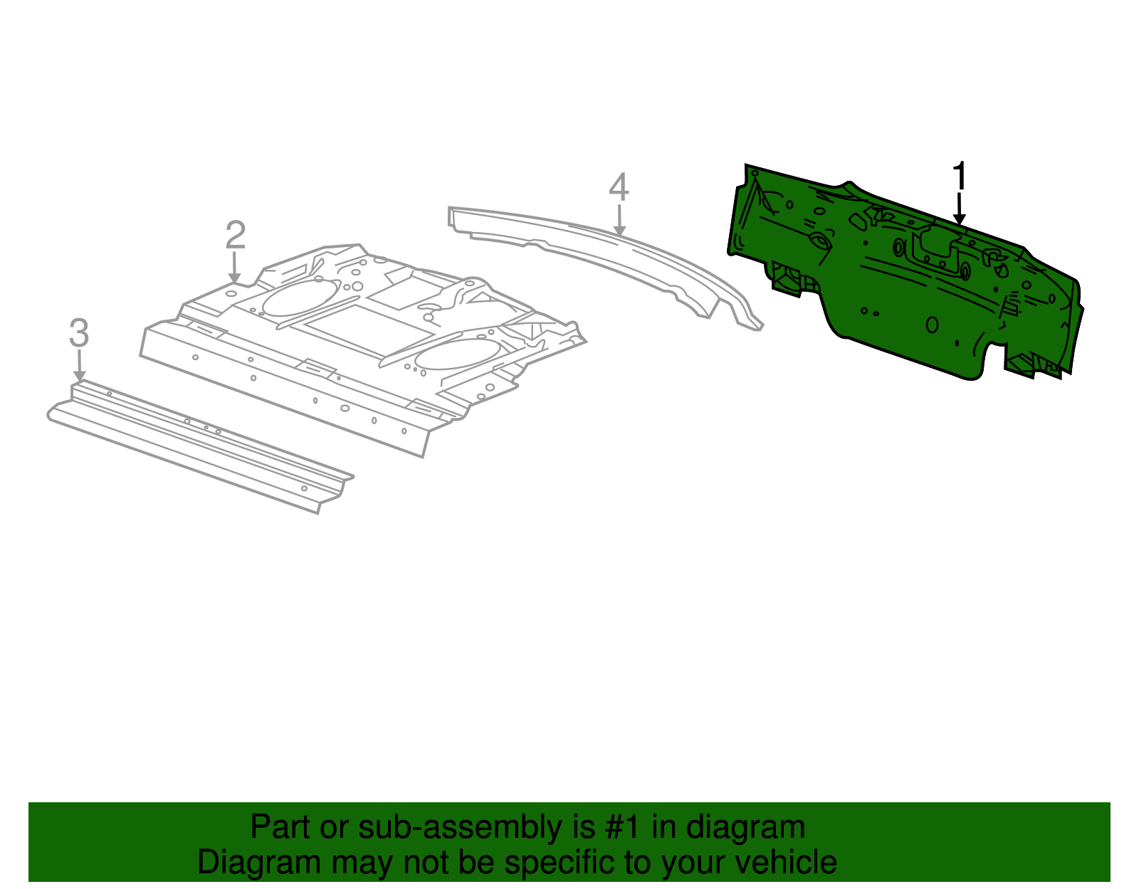 2013-2016 Chevrolet Rear End Panel 23463526 GM | GMPartsDirect.com