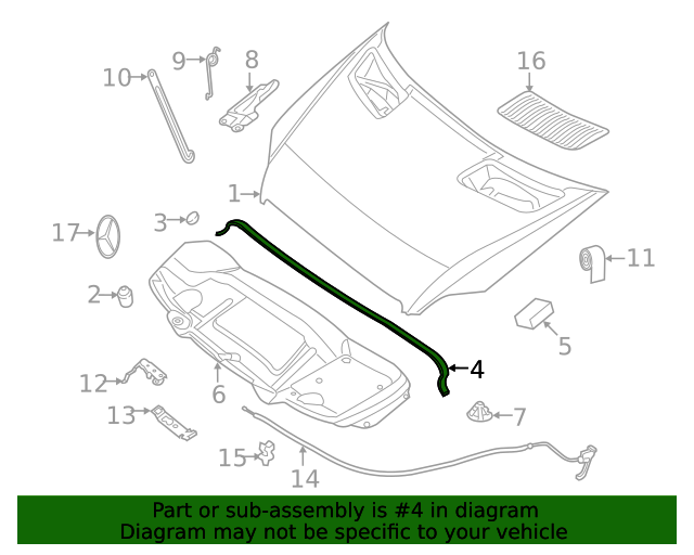 906-889-00-98 - Upper Seal 2010-2018 Mercedes-Benz | Mercedes-Benz USA ...