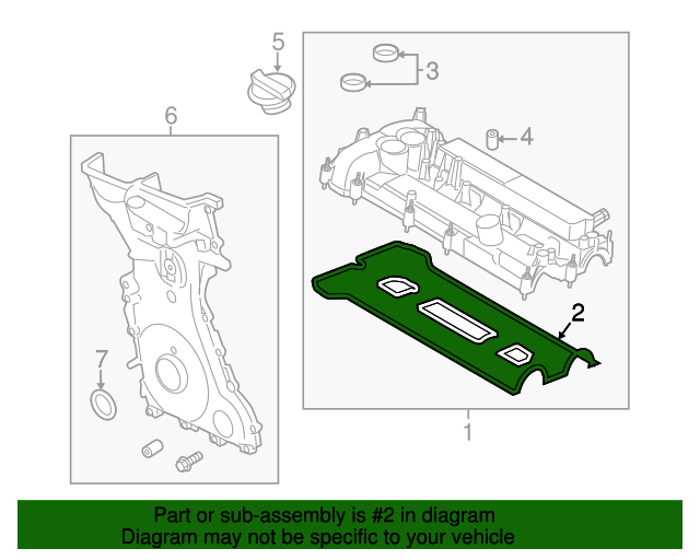 2012-2020 Ford Valve Cover Gasket BB5Z-6584-A | TascaParts.com