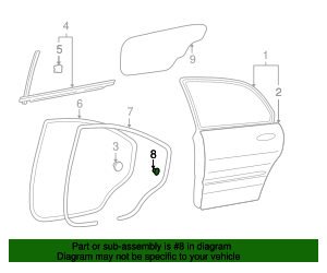 82134-22000 - Door Weather-Strip Clip 2001-2018 Kia | Kia.Parts Store