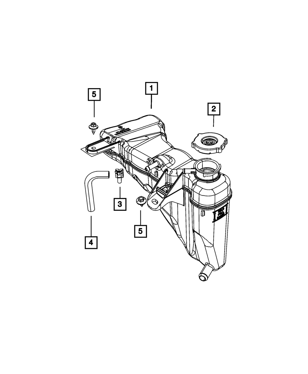2011-2023 Mopar Coolant Recovery Bottle 55111260AF | Mopar eStore