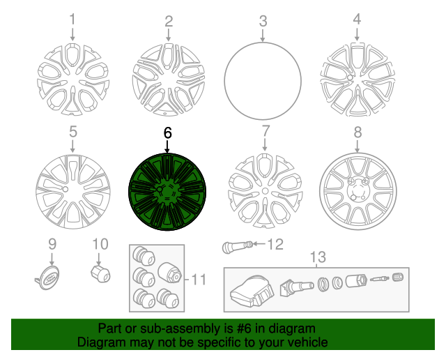 2018-2022 Land Rover Range Rover Sport Alloy Wheel, 21 Inch 5 Split ...