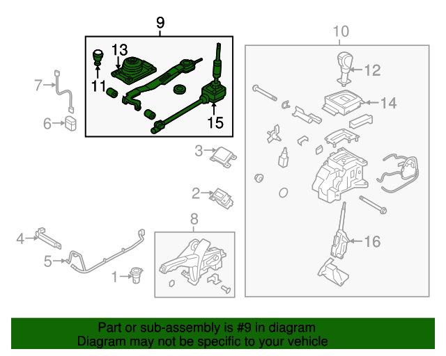 43700-2M600 - Shifter Assembly - 2013-2015 Hyundai Genesis Coupe ...