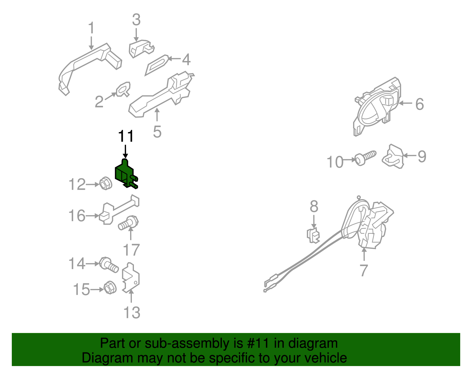 2011-2019 Nissan Upper Hinge 82401-1KA0A | Kline Nissan