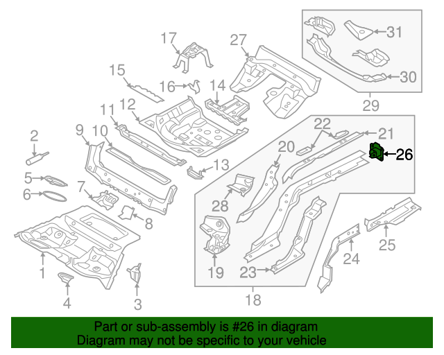 8W0-804-474-B - Bumper Bracket 2017-2024 Audi | Audi OEM Parts