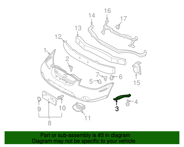 2000-2003 Nissan Maxima Bumper Bracket 62220-2Y900 | OEM Parts Online