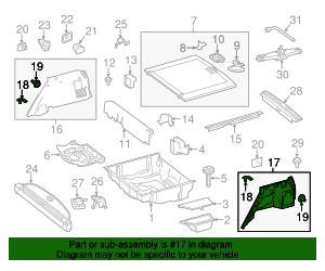 166-690-01-00-9H42 - Interior Quarter Panel Trim Panel 2012-2015 ...