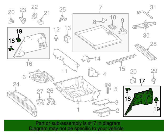 2012-2019 Mercedes-Benz Side Trim Panel 166-690-77-00-8Q91 | MB Parts ...