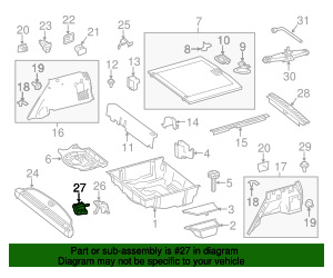 166-810-06-31-9051 - Cargo Cover Cap 2012-2015 Mercedes-Benz ...
