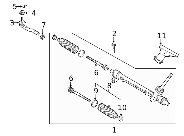 2016-2020 Toyota Outer Tie Rod 45046-WB002 | Elmhurst Toyota Parts