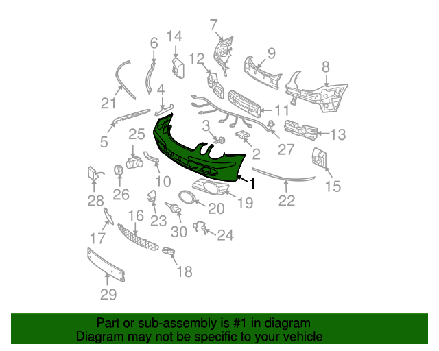 2007-2009 Mercedes-Benz Bumper Cover 211-880-09-40 | MB OEM Parts