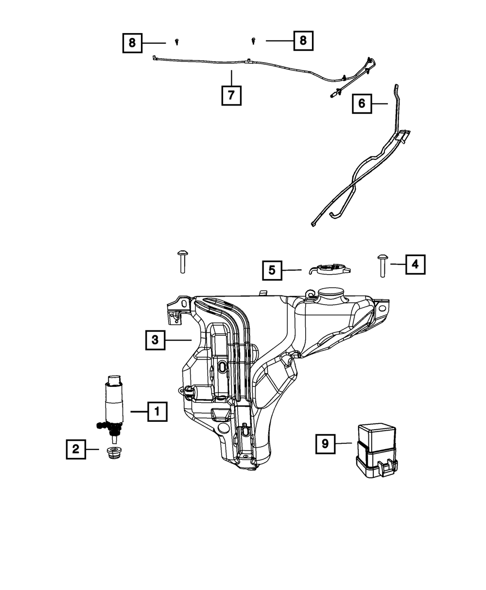 2013-2014 Chrysler 200 Windshield Washer Nozzle 68143724AA | Mopar eStore