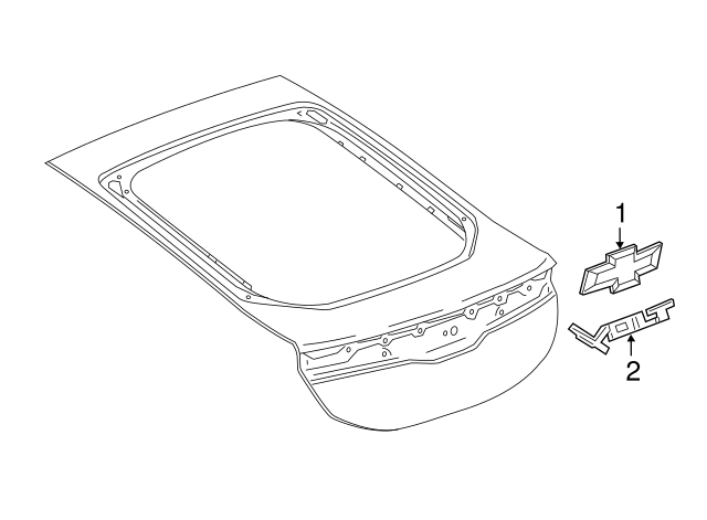 2011-2019 Chevrolet Volt Liftgate Volt Emblem 84162072 | TascaParts.com