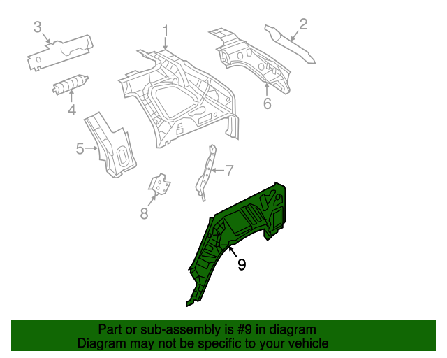 2015-2020 Jeep Cherokee Wheelhouse Panel - Driver's Side (LH ...