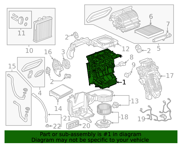 2017-2024 GM Air Conditioning Evaporator Core Case 84567423 GM ...