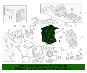 84567423 - Air Conditioning Evaporator Core Case 2017-2024 GM | Group 1 ...