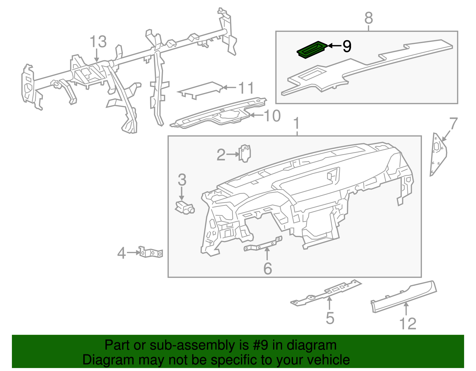 55548-30210-C0 - Upper Panel Trim - 2013-2020 Lexus | My L Parts