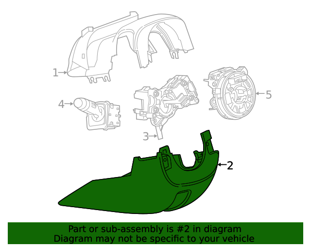 2022-2024 GM Lower Column Cover 87853848 GM | GMPartsDirect.com