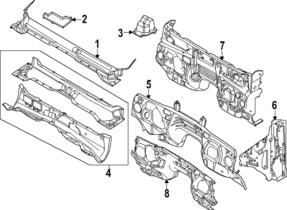 N1WZ-2601670-AA - Insulator Dash Panel Big 3 Auto Parts