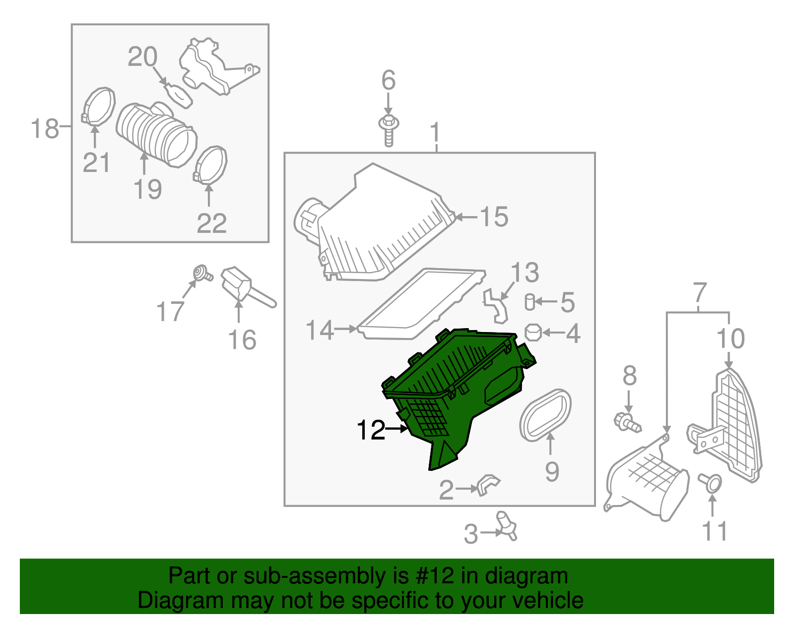 2016-2024 Nissan TITAN XD Air Cleaner Body 16528-EZ31B | Sullivan ...